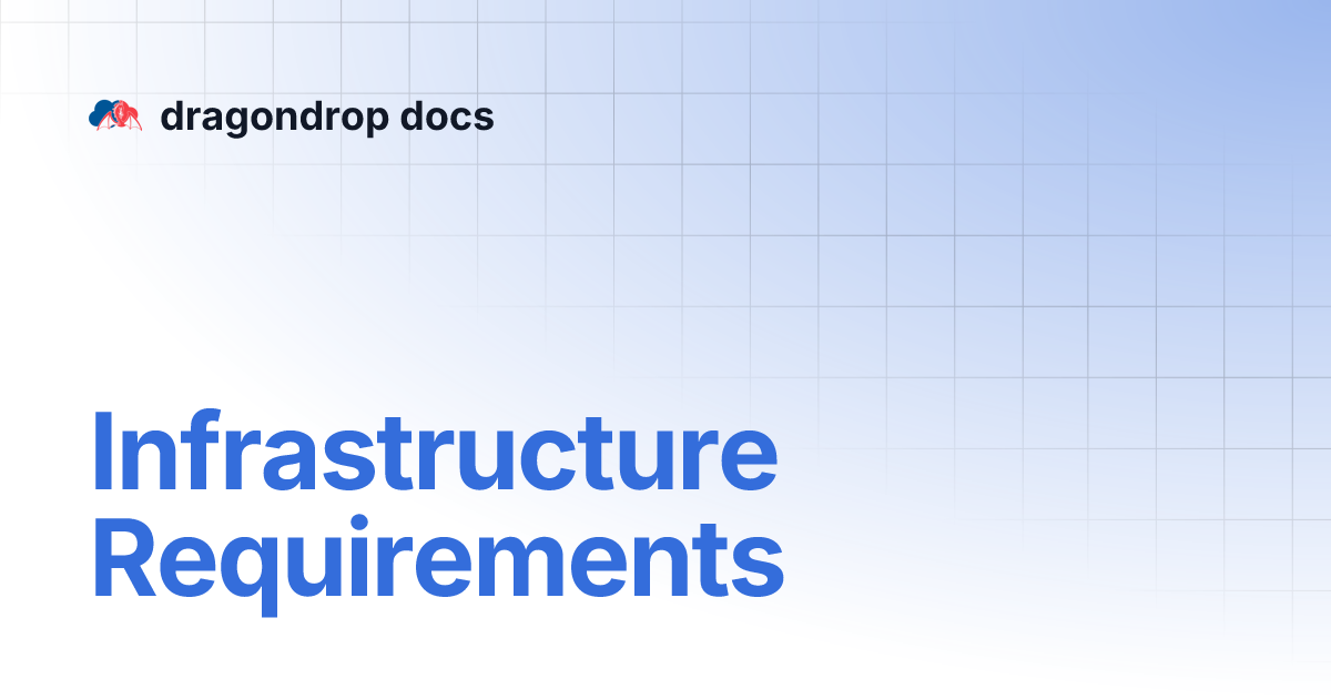 Infrastructure Requirements | dragondrop docs